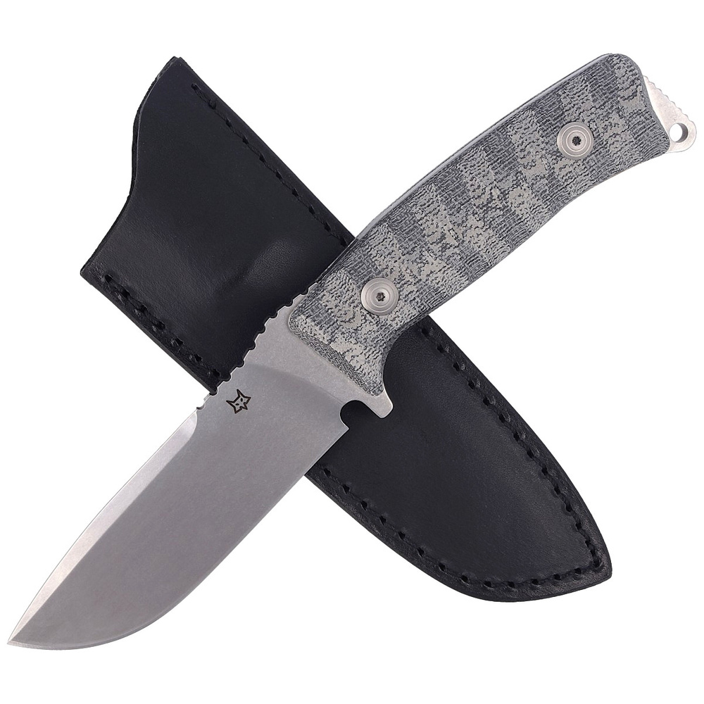 Nóż FOX Pro Hunter Black Micarta, Stone Washed (FX-131 MBSW) 15208 ...