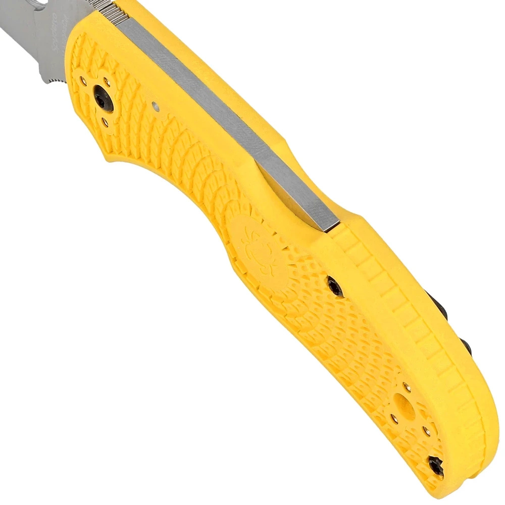 Nóż składany Spyderco Native 5 Salt Yellow FRN, Satin Plain MagnaCut ...