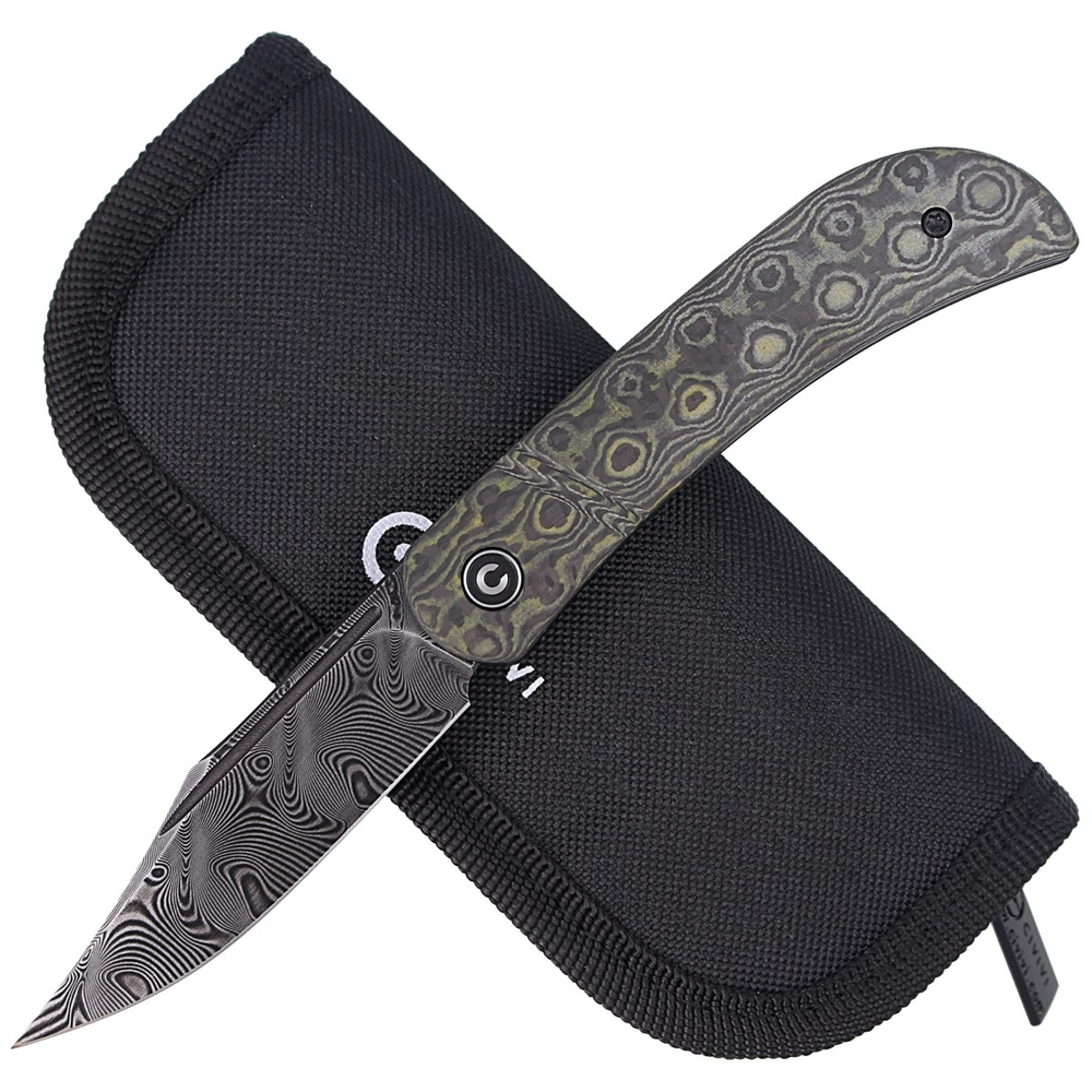 Nóż CIVIVI Appalachian Drifter Yellow G10 / Rose Pattern Carbon Fiber ...